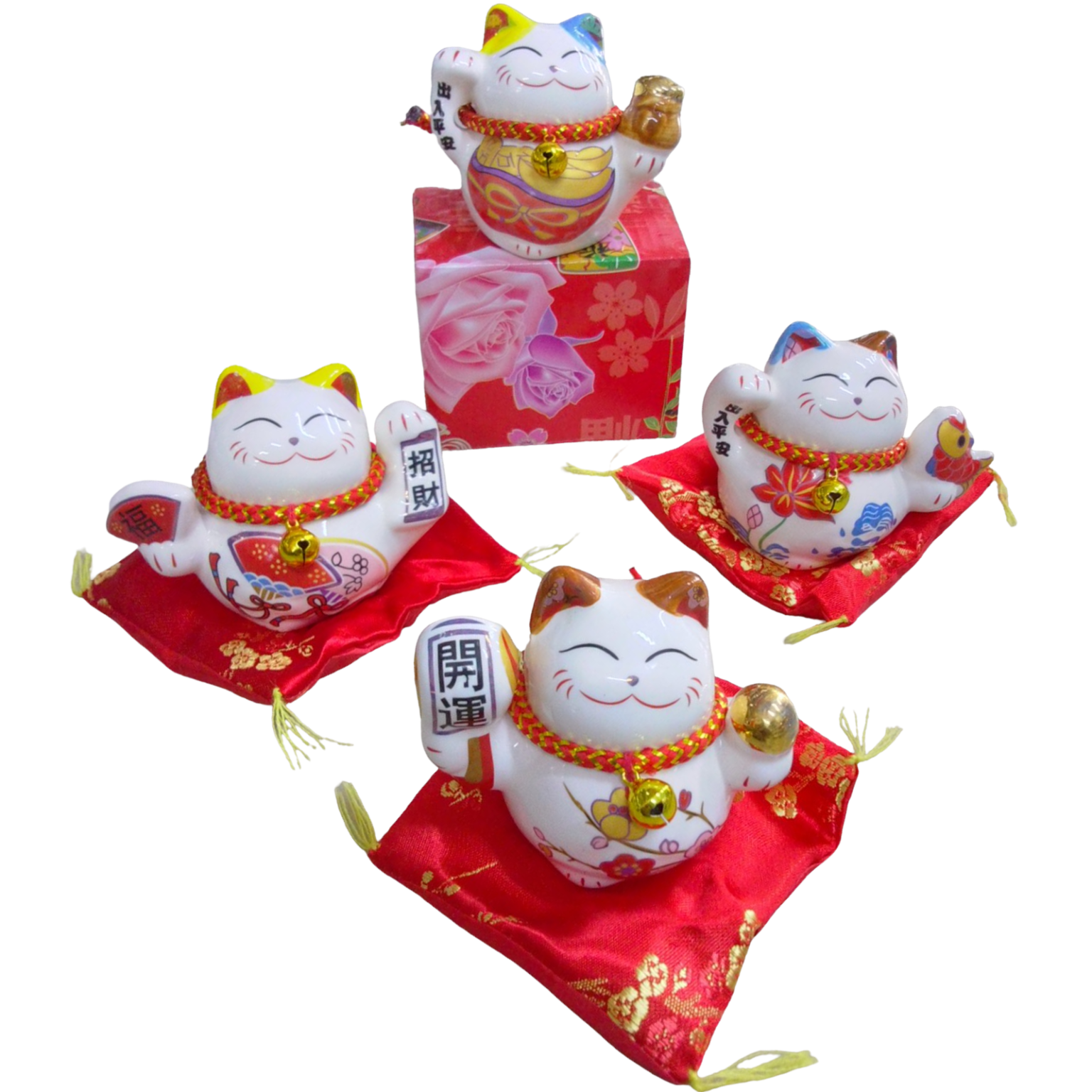 Adornos de porcelana de gato de la suerte. – China Mall S.A.